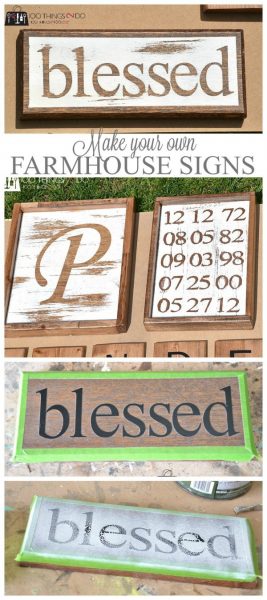 18 Easy DIY Farmhouse Signs You Can Make from Wood