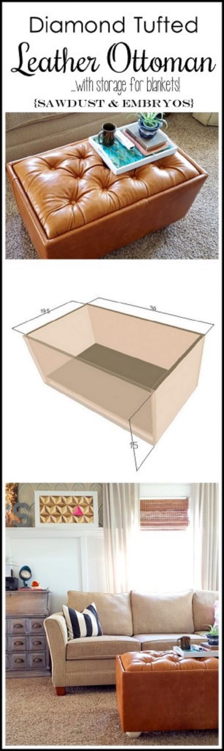 58 Easy DIY Ottoman Ideas You Can Make on a Budget