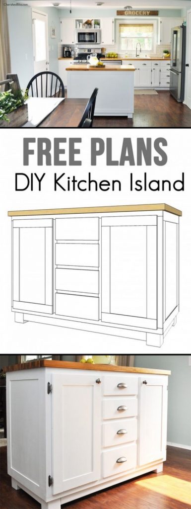25 Easy DIY Kitchen Island Ideas