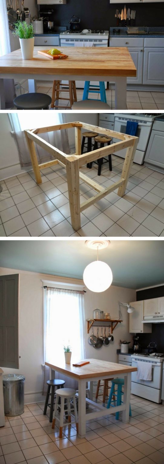 25 Easy DIY Kitchen Island Ideas