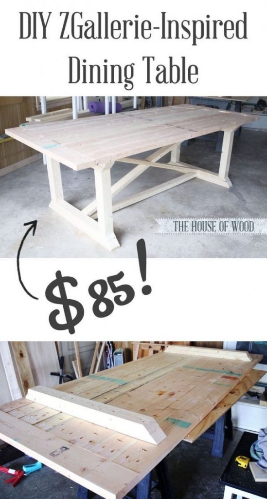 23 Easy DIY Farmhouse Table Ideas with Plans and Instructions