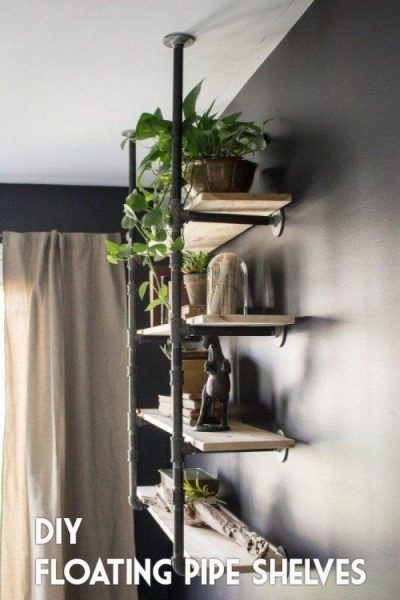 50 Easy DIY Hanging and Floating Wall Shelves on a Budget