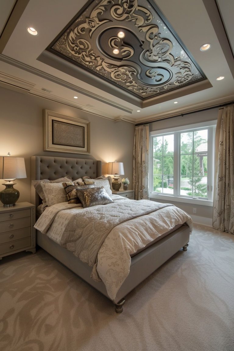 48 Stunning Bedroom Ceiling Designs