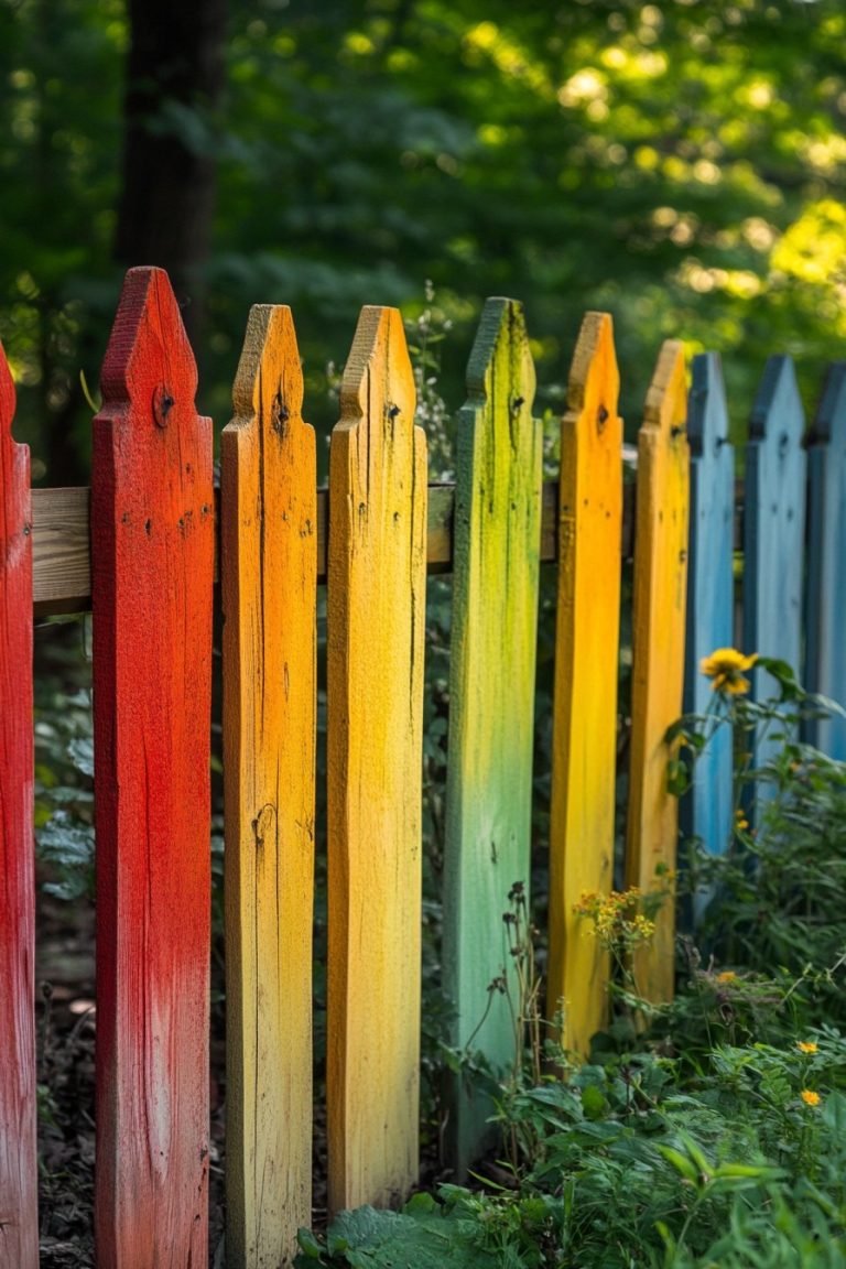 39 Vibrant Colored Fence Ideas to Transform Your Yard