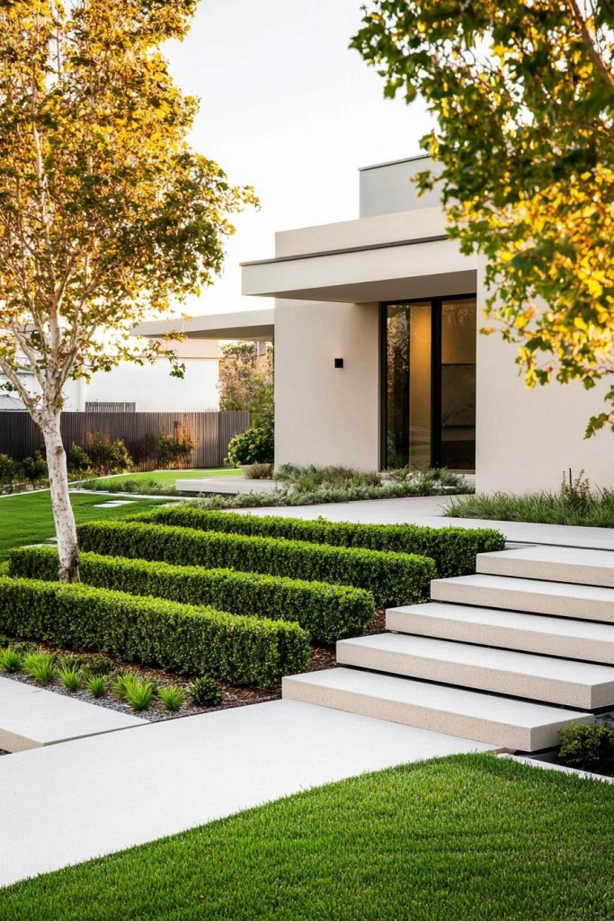 40 Modern Garden Ideas with Bushes in Front of House
