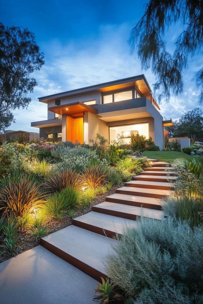 40 Modern Garden Ideas with Bushes in Front of House