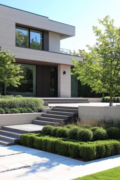 40 Modern Garden Ideas with Bushes in Front of House