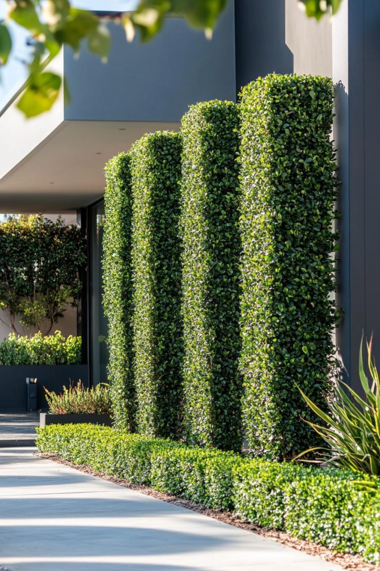 40 Modern Garden Ideas with Bushes in Front of House