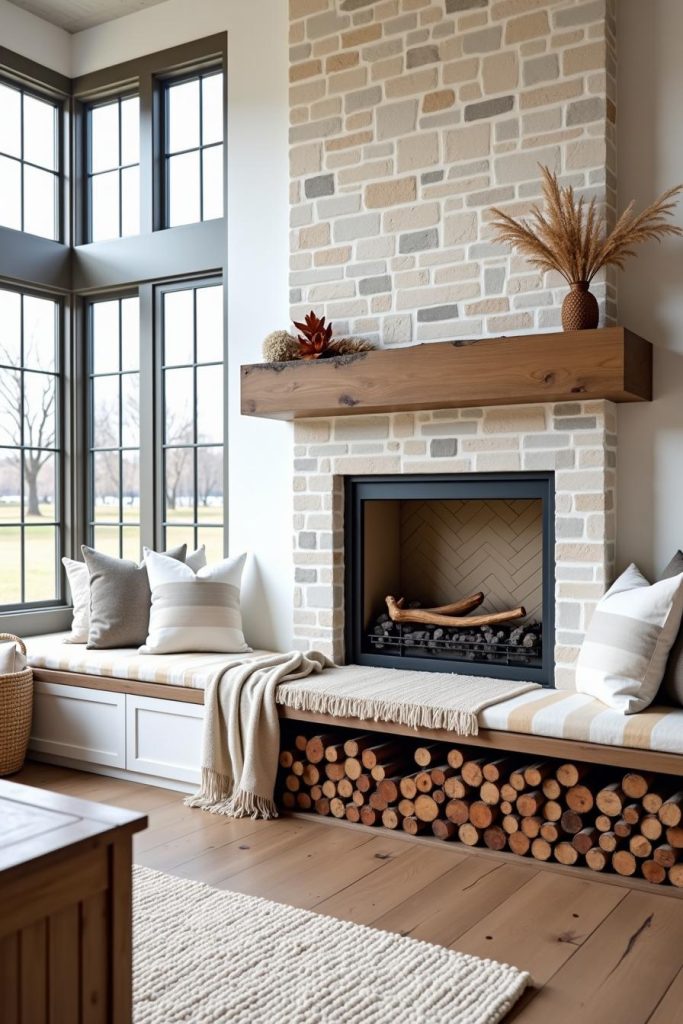 42 Rustic Farmhouse Fireplaces That Steal the Show