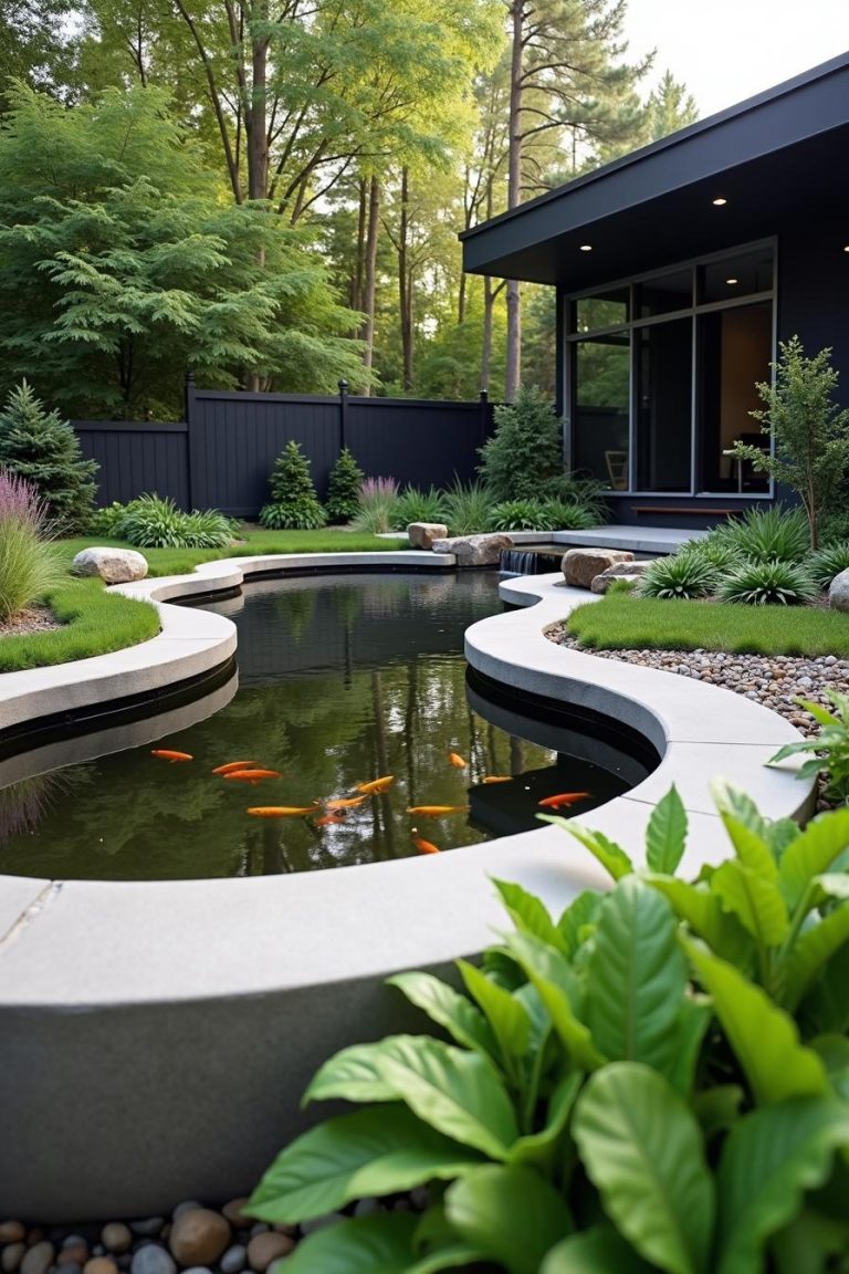 34 Modern Koi Pond designs That Create Outdoor Harmony