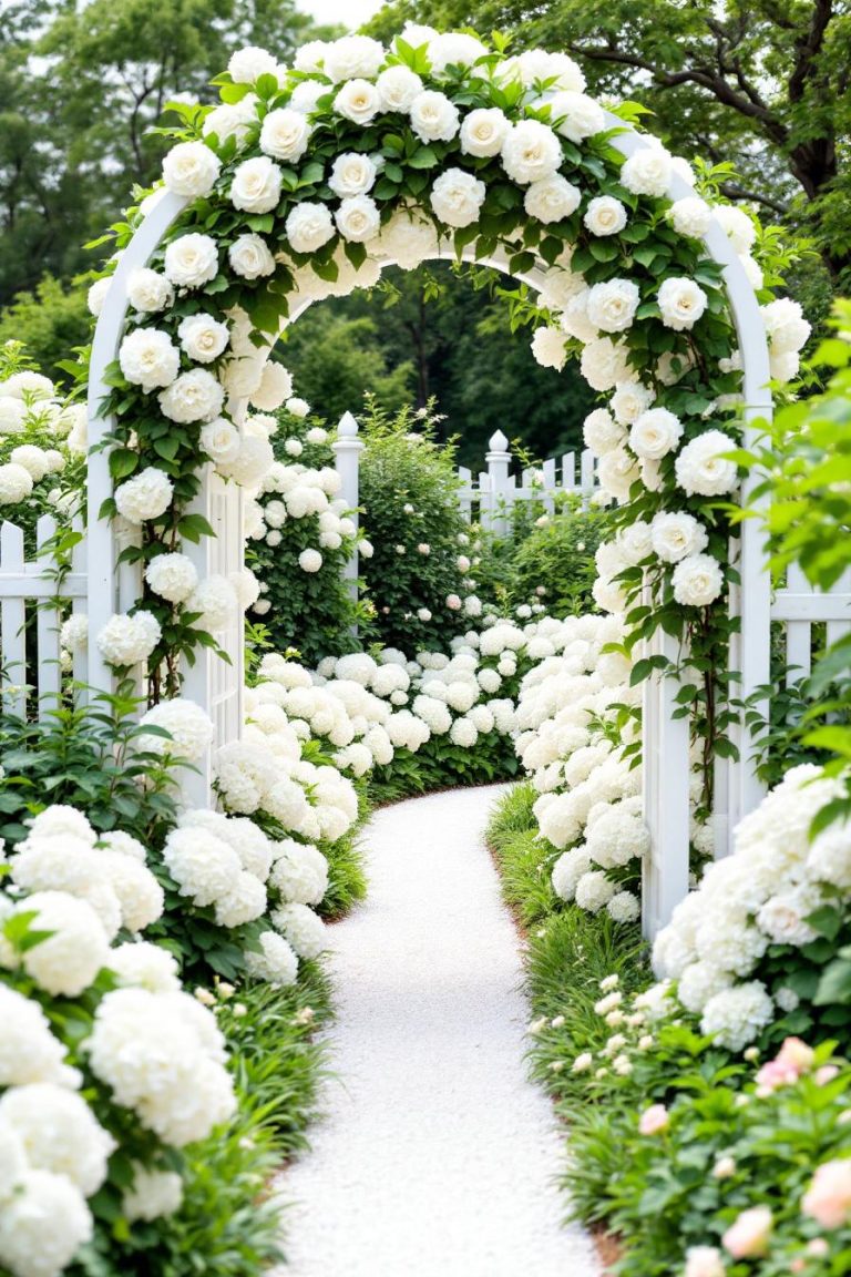 17 White Garden Ideas That Bring Peace and Purity Outdoors