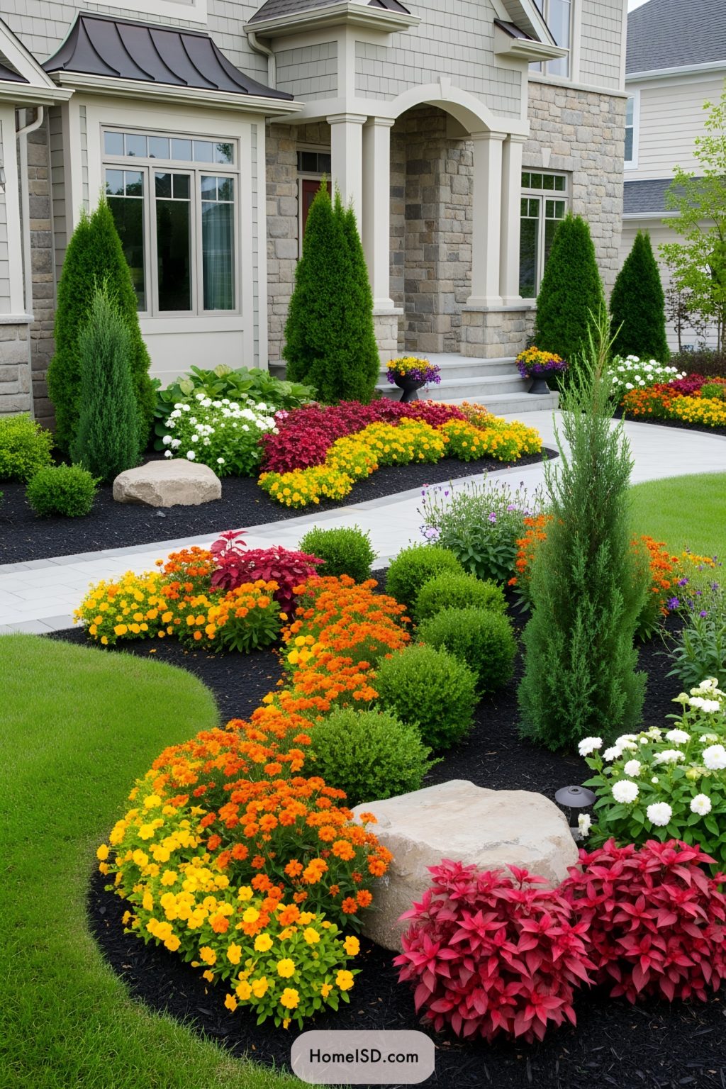 24 Front Garden Flower Beds That Will Make Your Neighbors Jealous