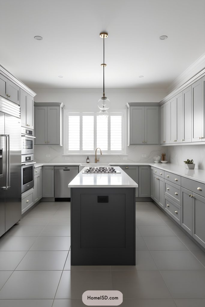 23 Kitchens With Grey Cabinets That Never Go Out of Style