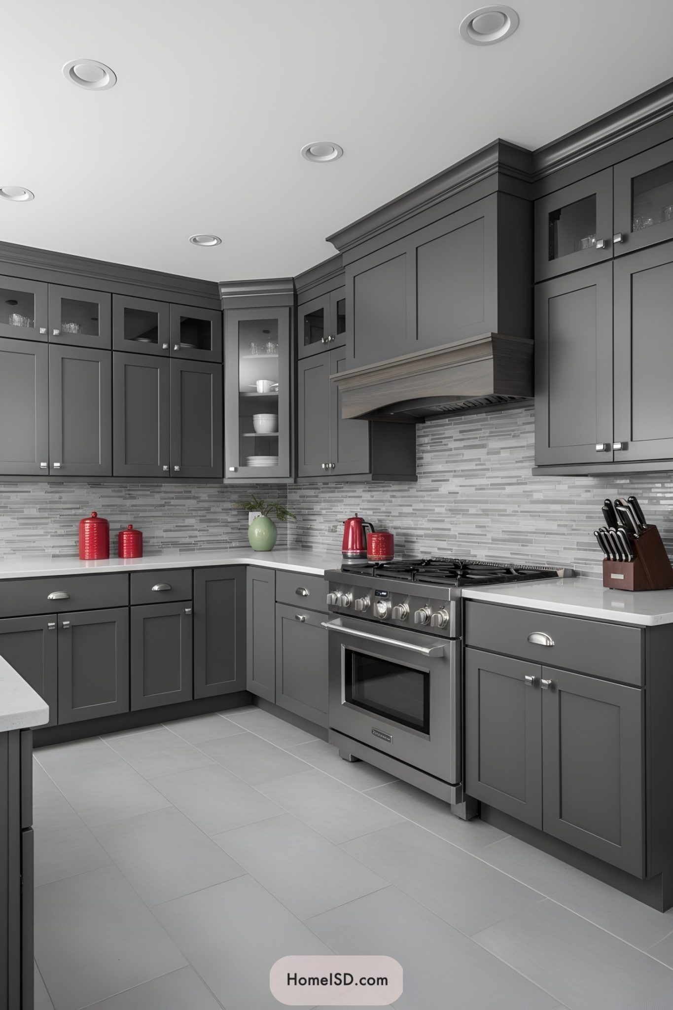 23 Kitchens With Grey Cabinets That Never Go Out of Style