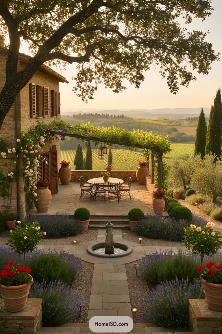 23 Tuscan Landscape Designs With Old World Charm