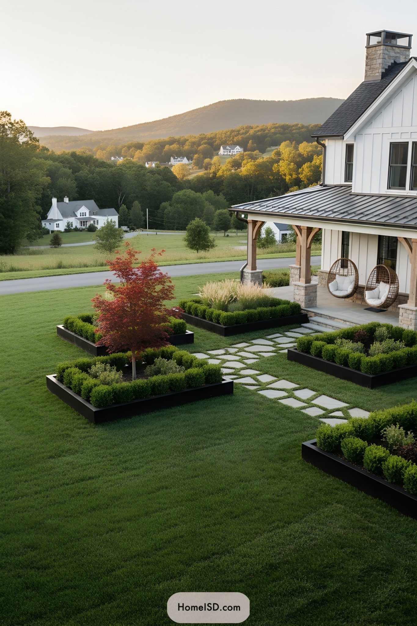 26 Farmhouse Landscape Designs That You'll Fall in Love With