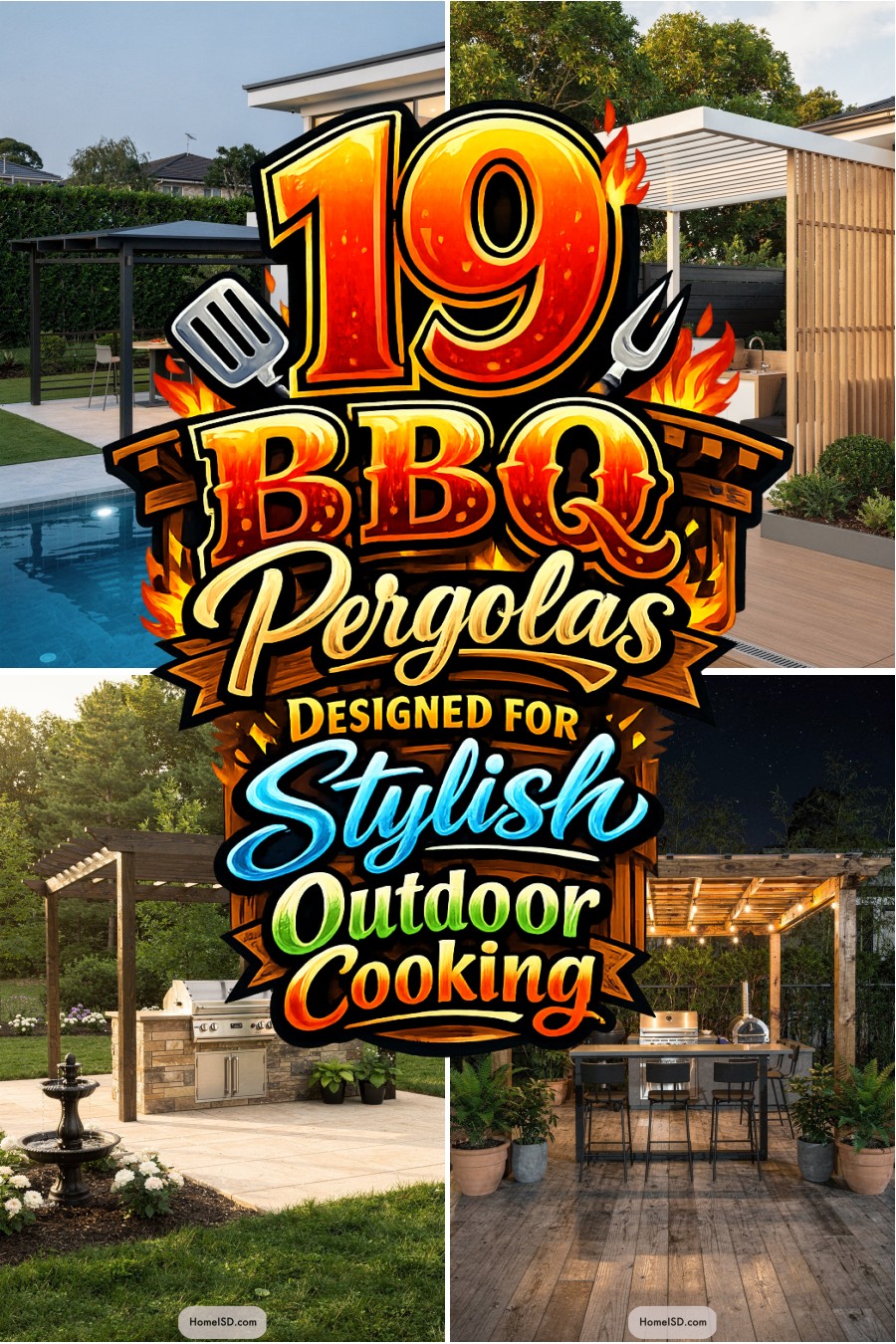 19 BBQ Pergolas Designed for Stylish Outdoor Cooking