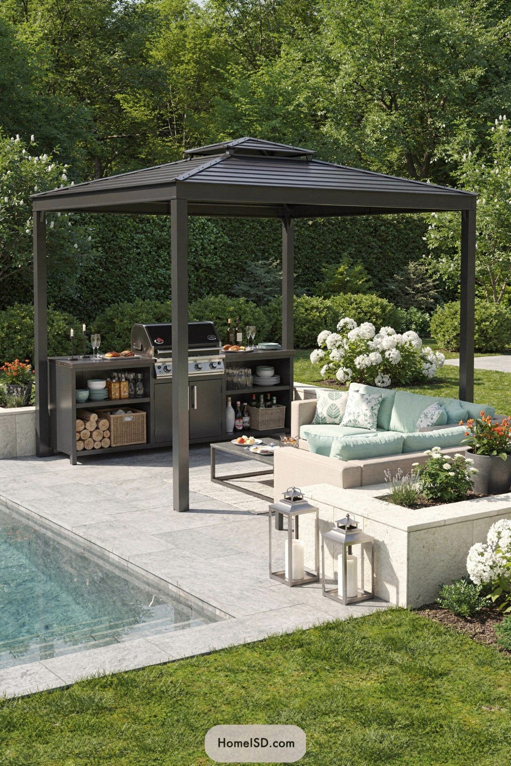 19 BBQ Pergolas Designed for Stylish Outdoor Cooking