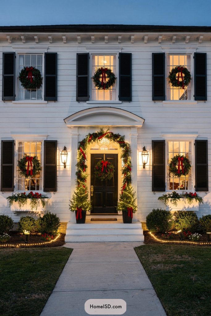 22 Charming Christmas Outdoor Window Wreaths to Put Your House into ...