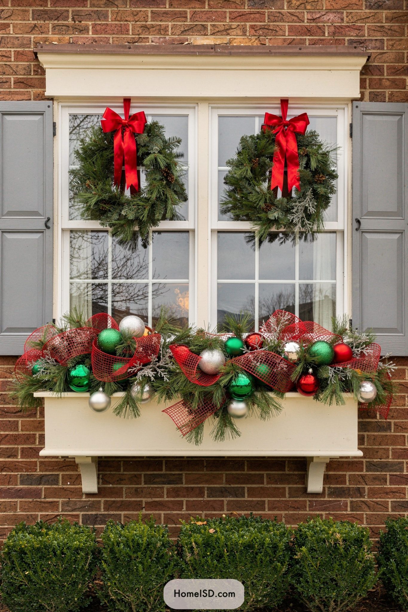 22 Charming Christmas Outdoor Window Wreaths to Put Your House into ...