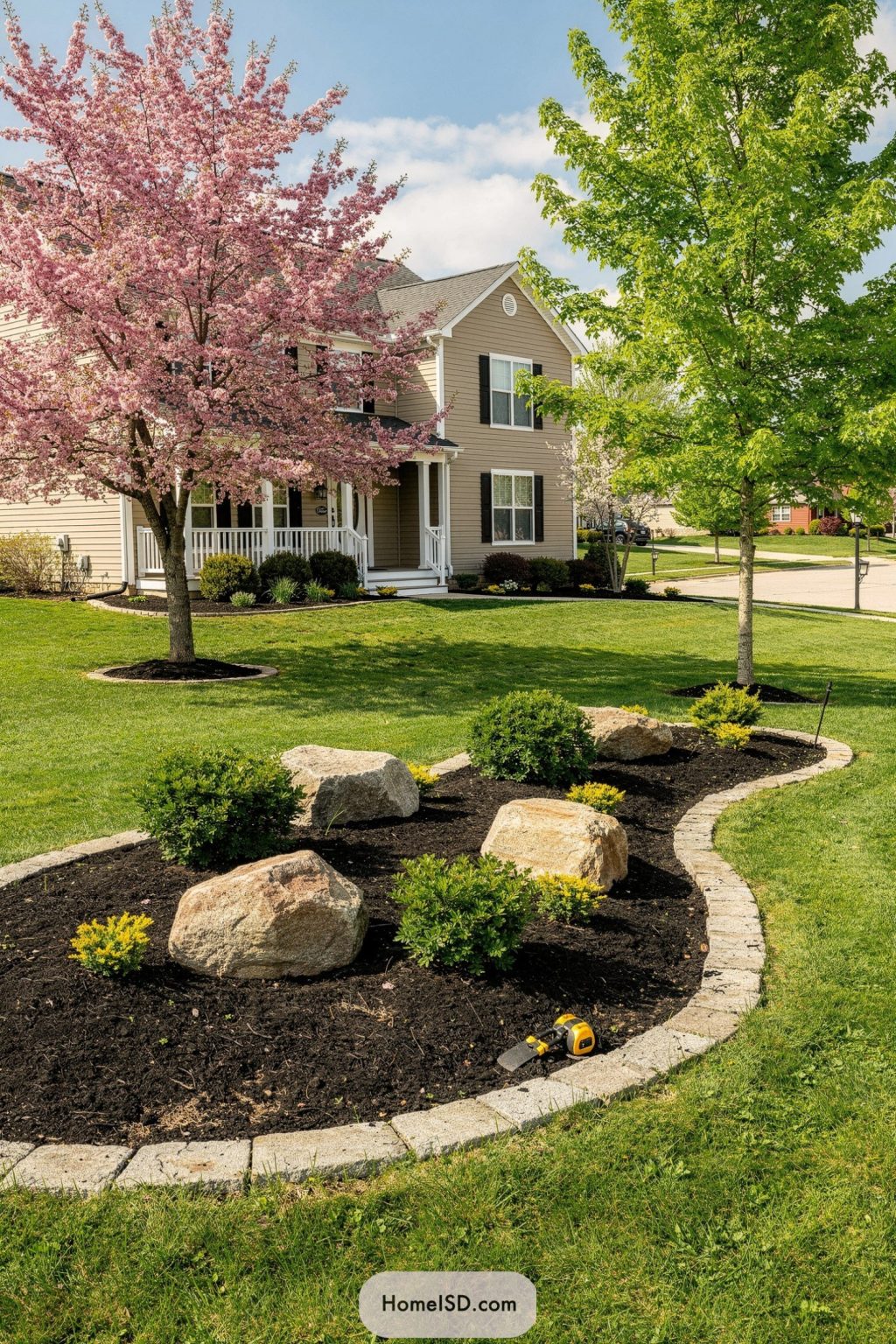 20 Pretty Landscape Designs With Pink Trees