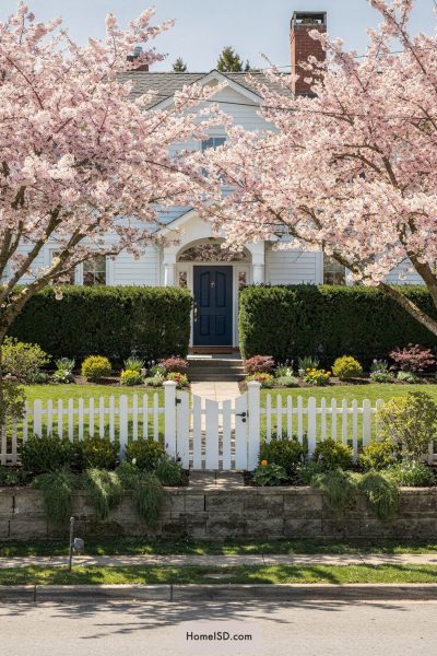 20 Pretty Landscape Designs With Pink Trees